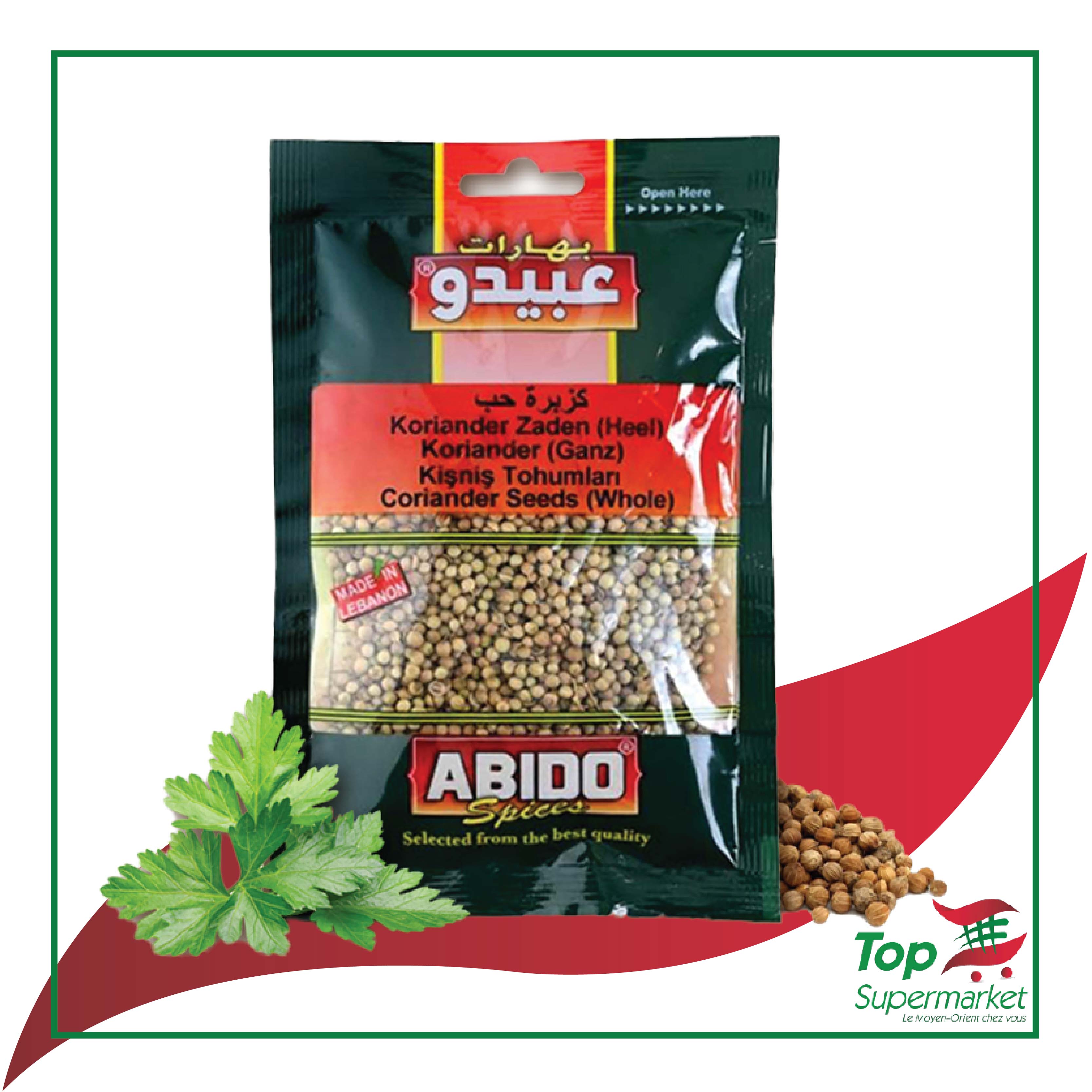 TOP SUPERMARKET ::.. - Abido coriandre entier 30gr
